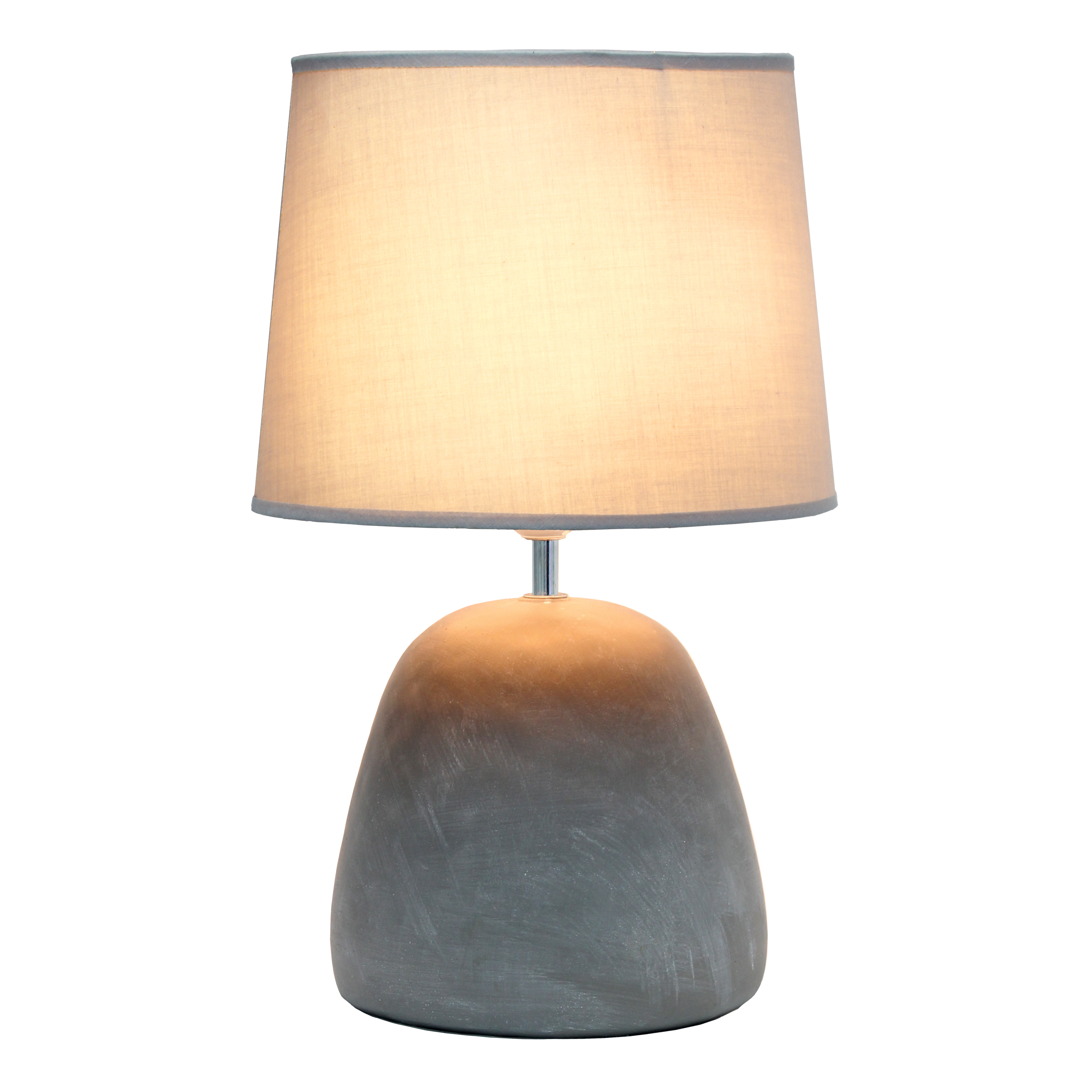 Simple Designs Lt2058-gry Round Concrete Table Lamp Gray for sale ...