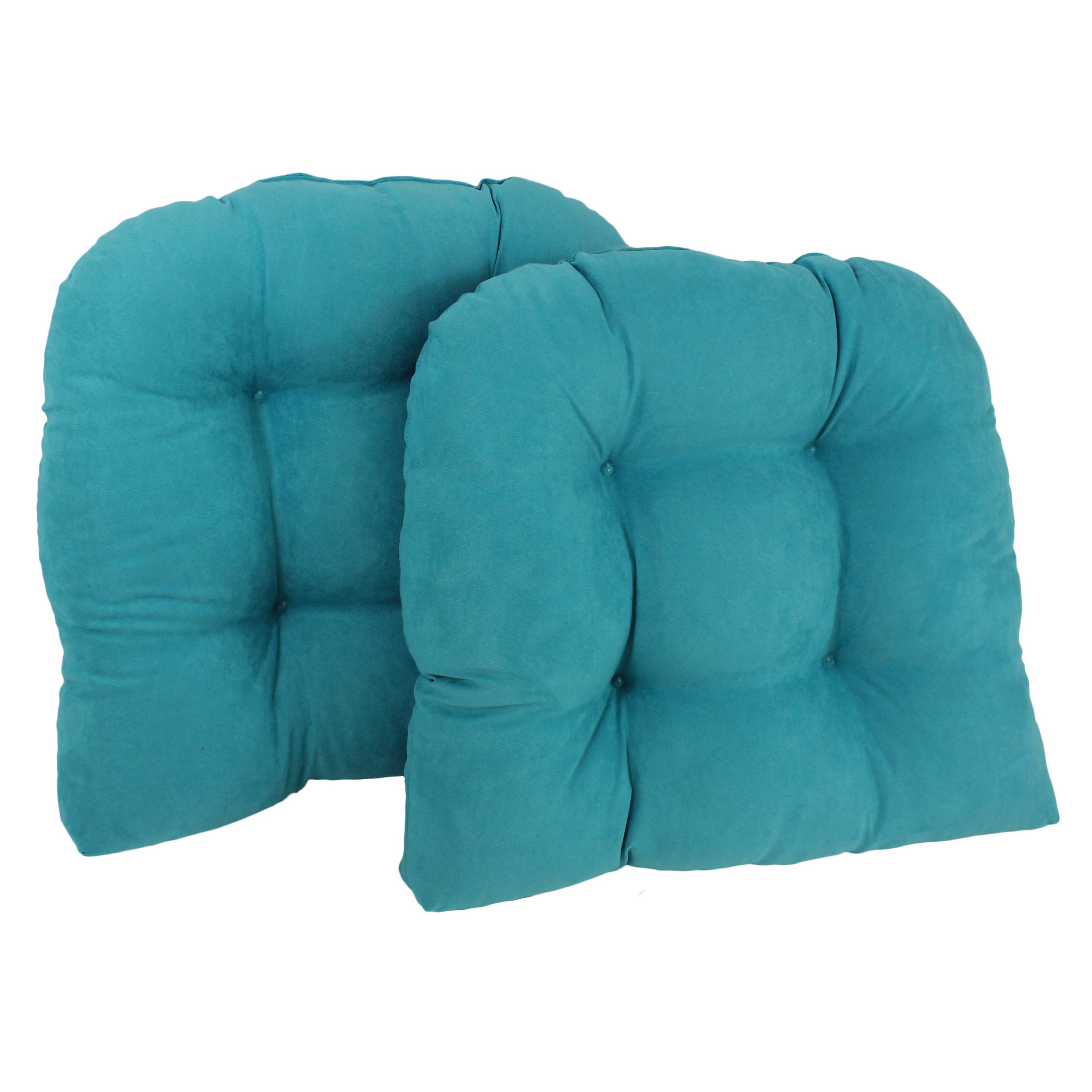 19 INCH U SHAPED MICRO Suede Tufted Dining Chair Cushion Set Of 2