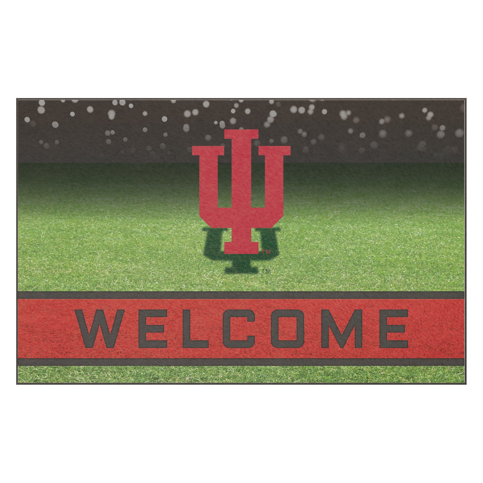 FANMATS 22526 Indiana University Logo 18"x30" College Crumb Rubber Door ...
