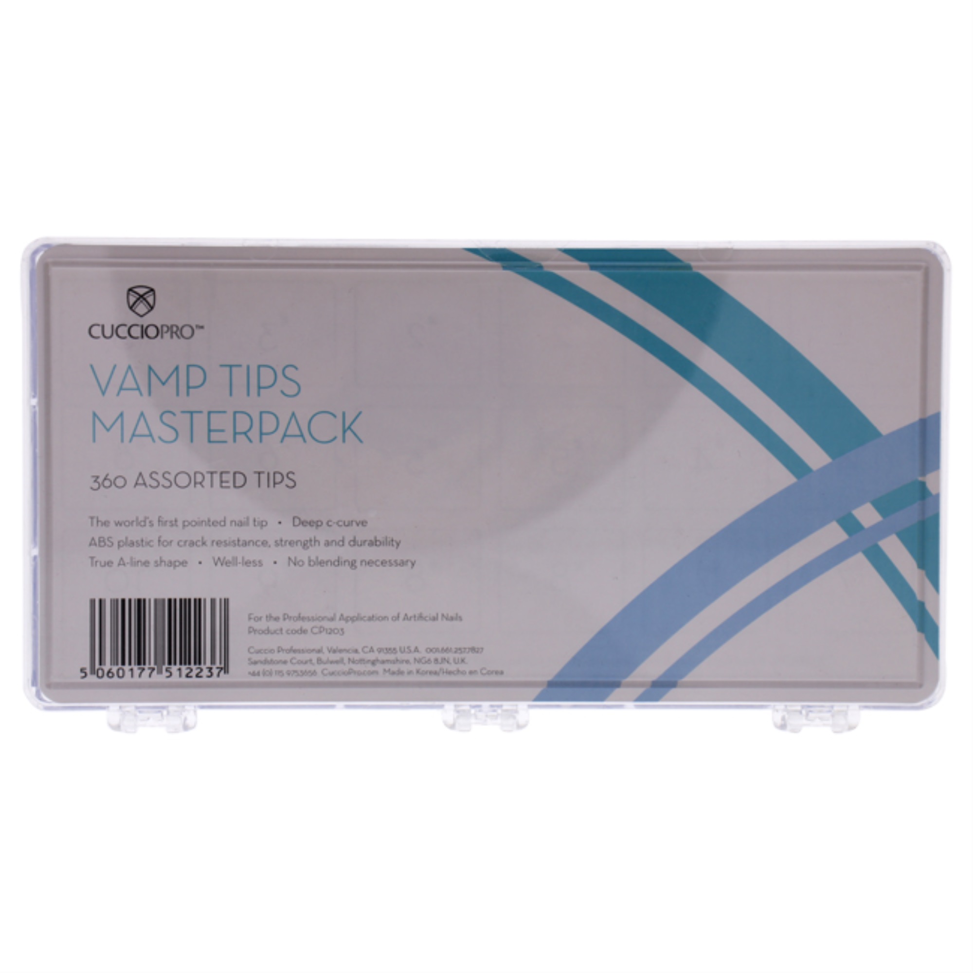 Pro Vamp Tips Masterpack by Cuccio Pro for Women - 360 Pc Acrylic Nails