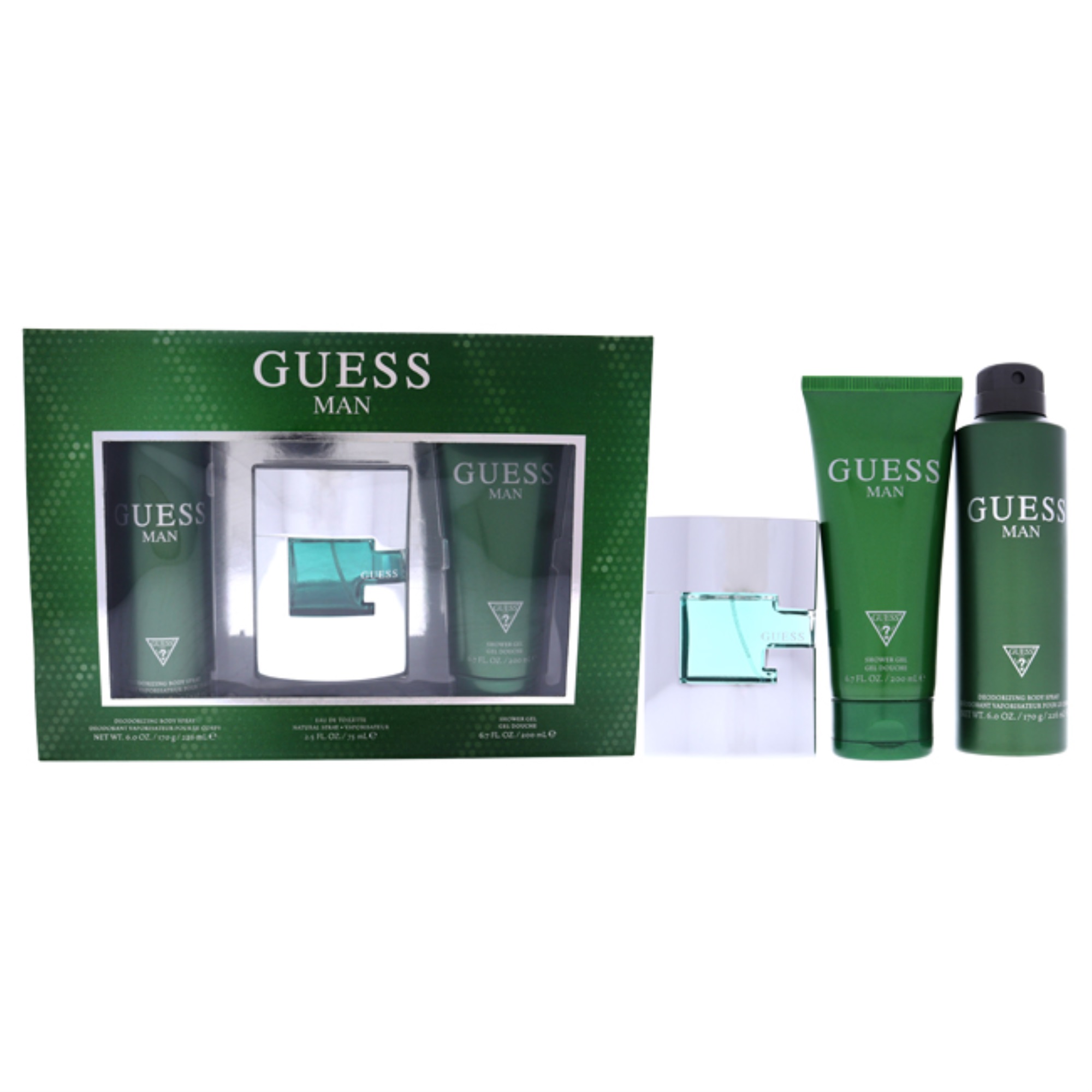 Guess Man by Guess for Men - 3 Pc Gift Set 2.5oz EDT Spray, 6.0oz ...