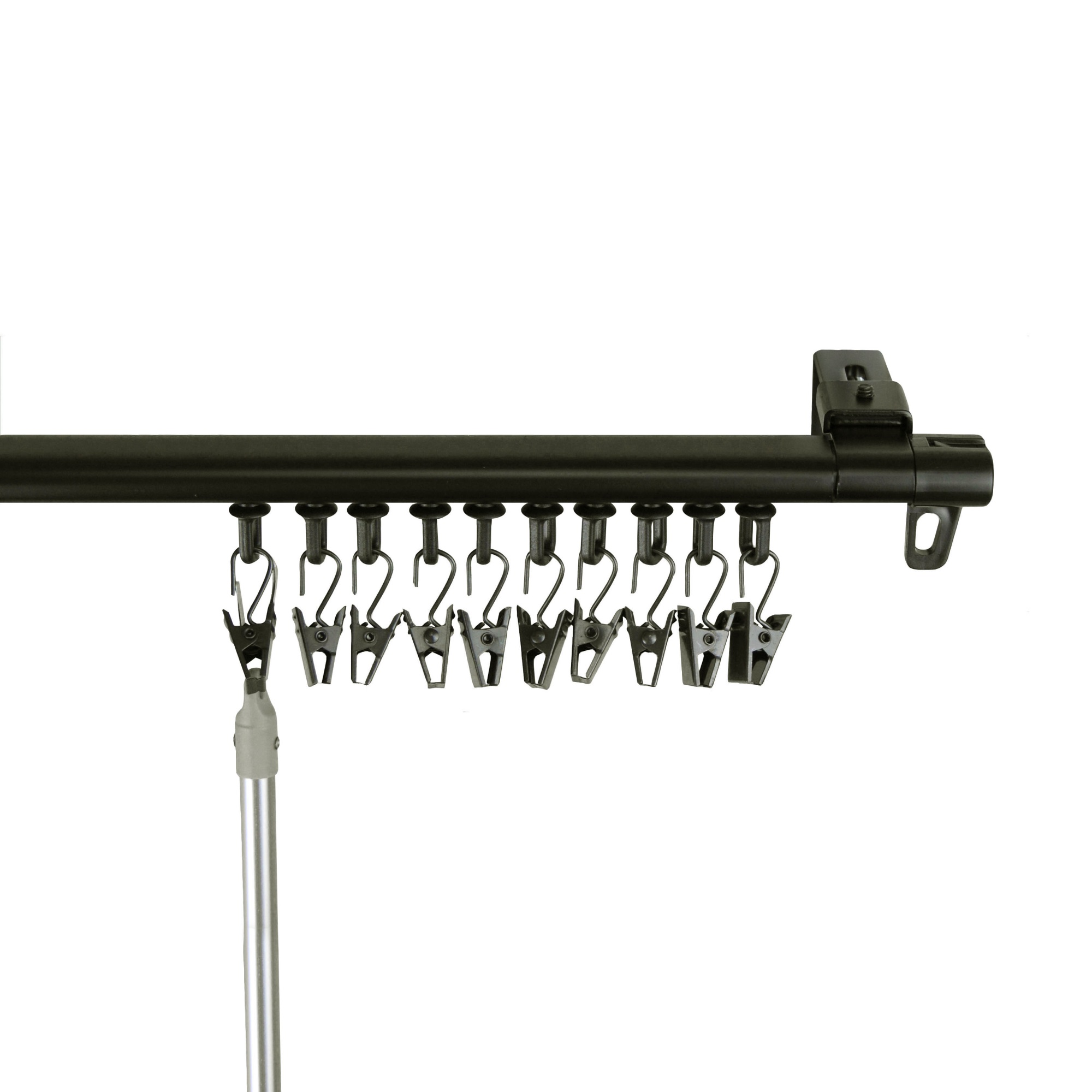 Astamoda Adjustable Curtain Track Rod 28-48" - Black