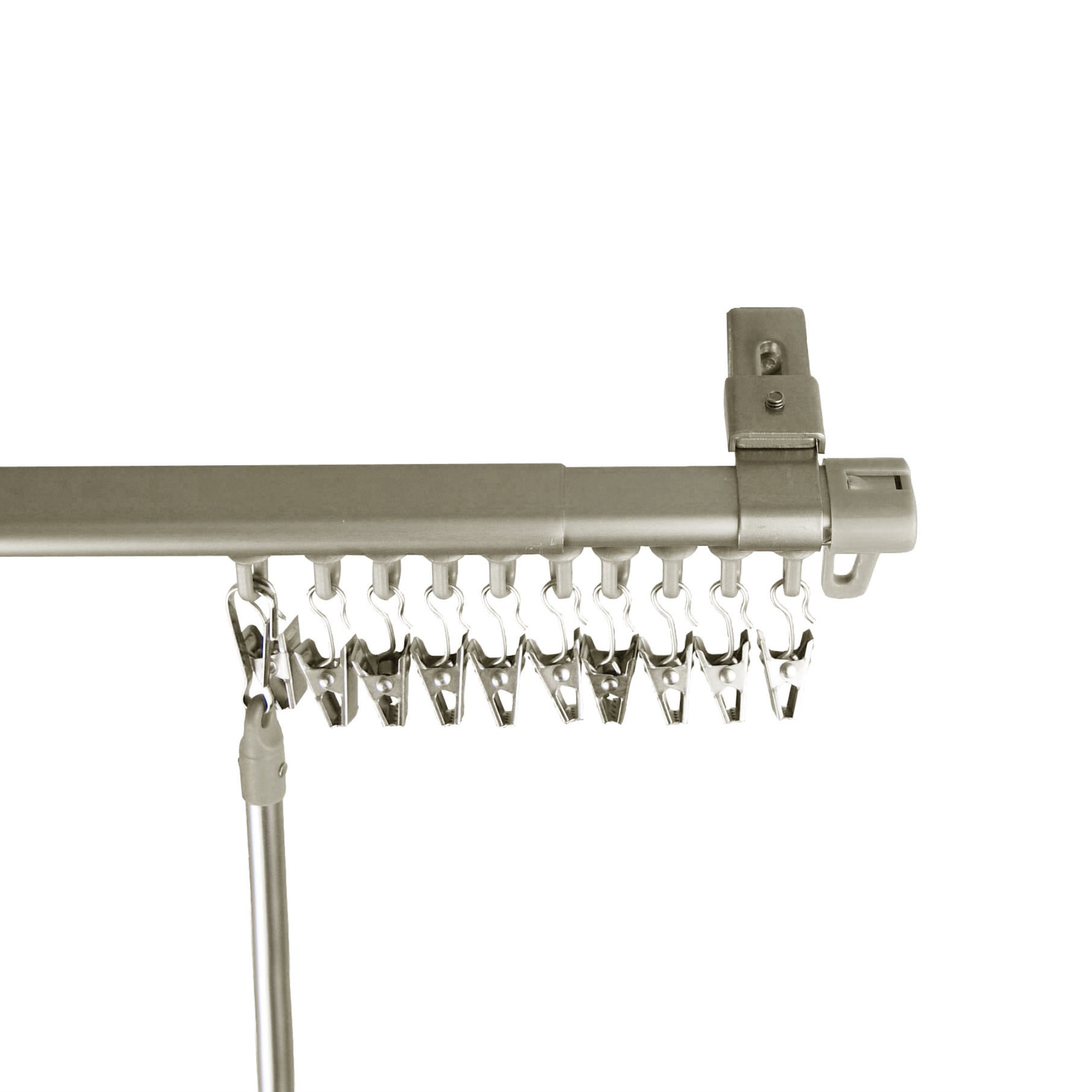 Astamoda Adjustable Curtain Track Rod 28-48" - Silver