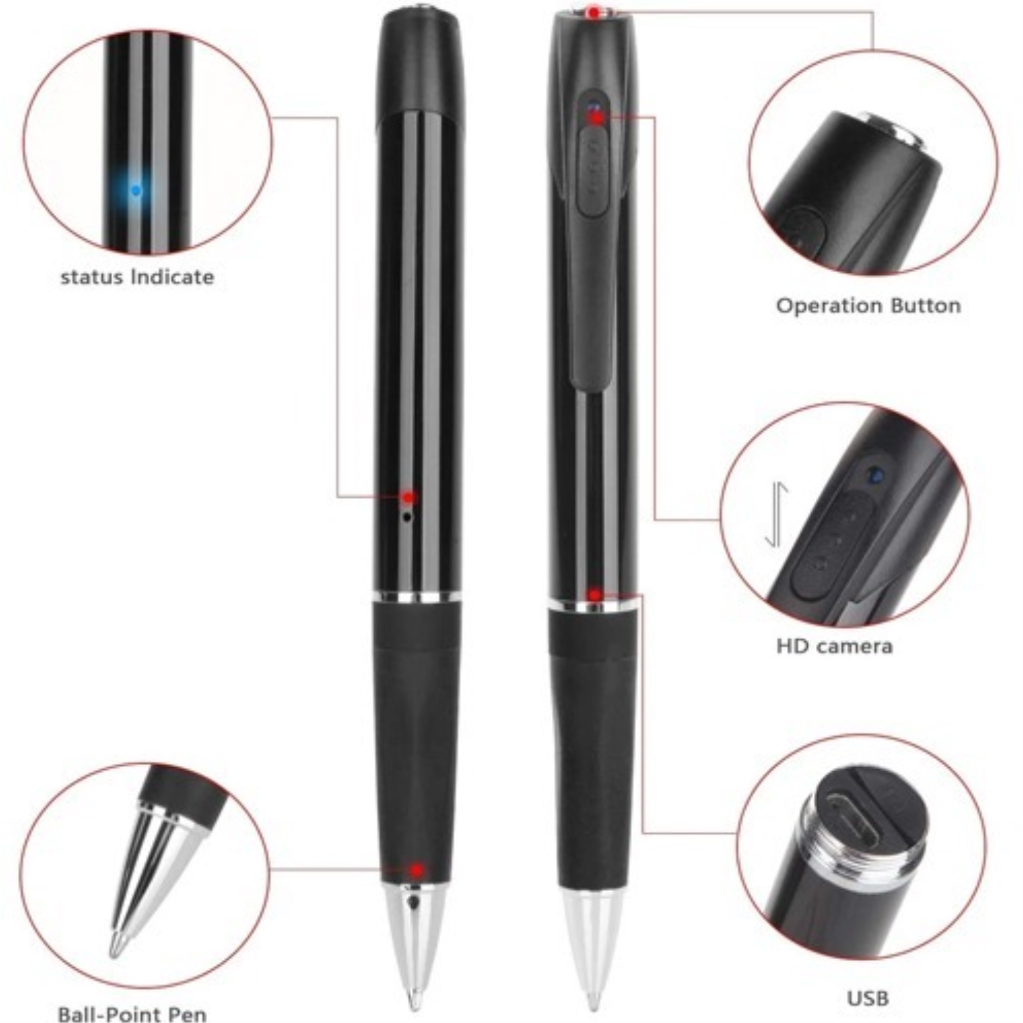 SAFETY TECHNOLOGY HD Pen Hidden Camera with Built in DVR
