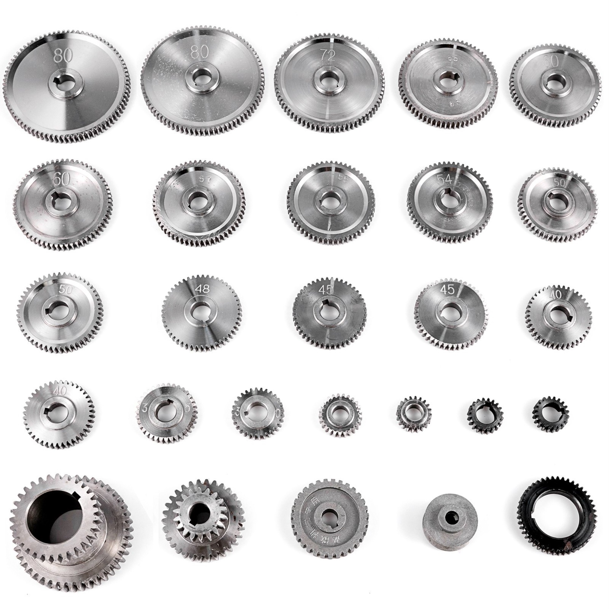 VEVOR 27PCS Metal Lathe Gears, Change Gear for Mini Lathes and Milling ...