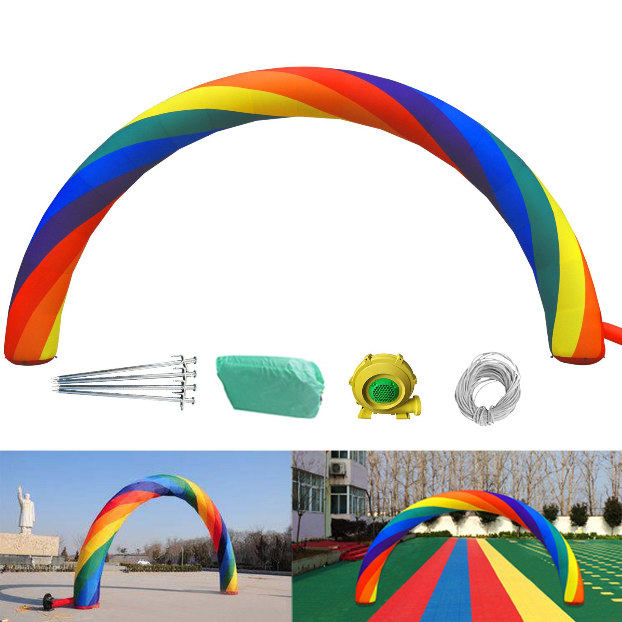 VEVOR Inflatable Rainbow Arched Door Advertising Arch 26ft*10ft (8*4m ...