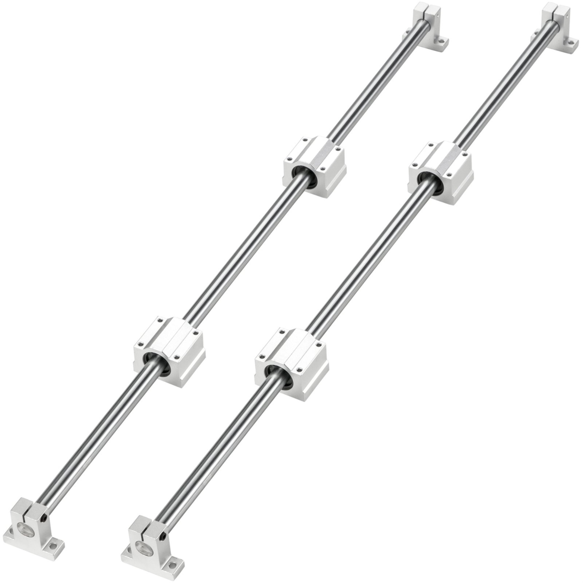 VEVOR Optical Axis 16mm 500mm Linear Rail Shaft Rod With Bearing Block ...