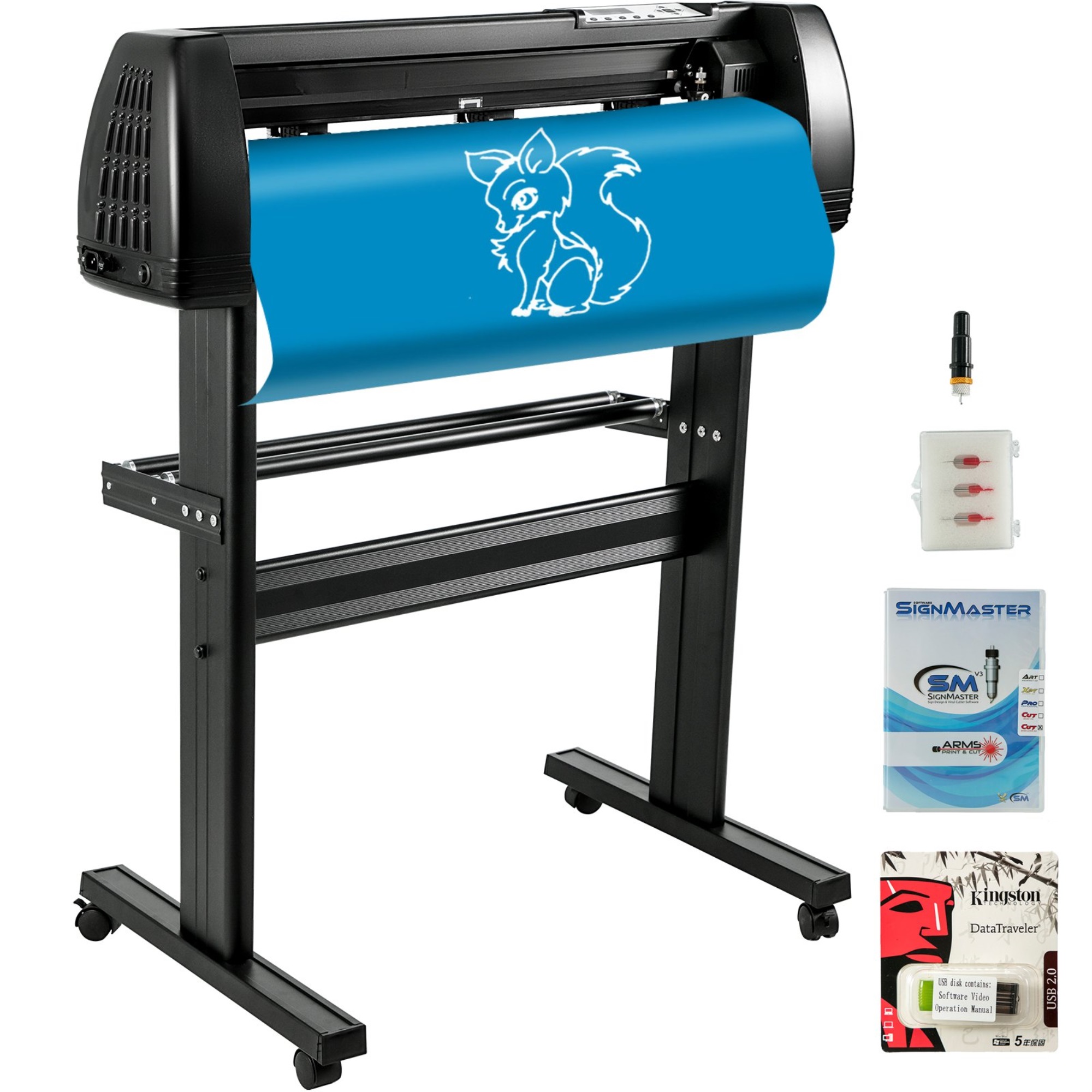 VEVOR 34" Vinyl Cutter Plotter Cutting Machine Kit w/SignSoftware 3 ...