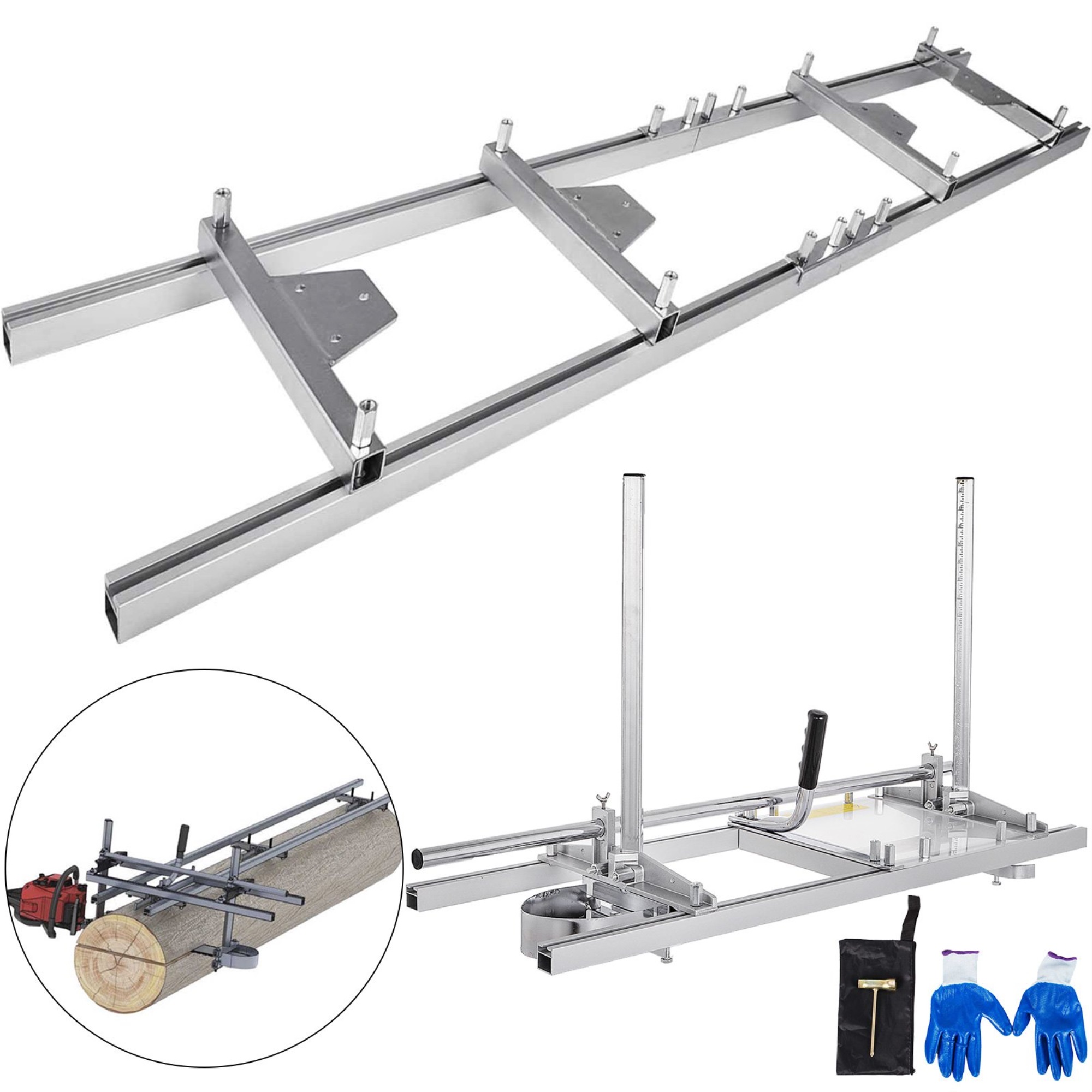 VEVOR Chainsaw Mill 36" Inch Planking Milling Bar 14" To 36" W/ Rail ...