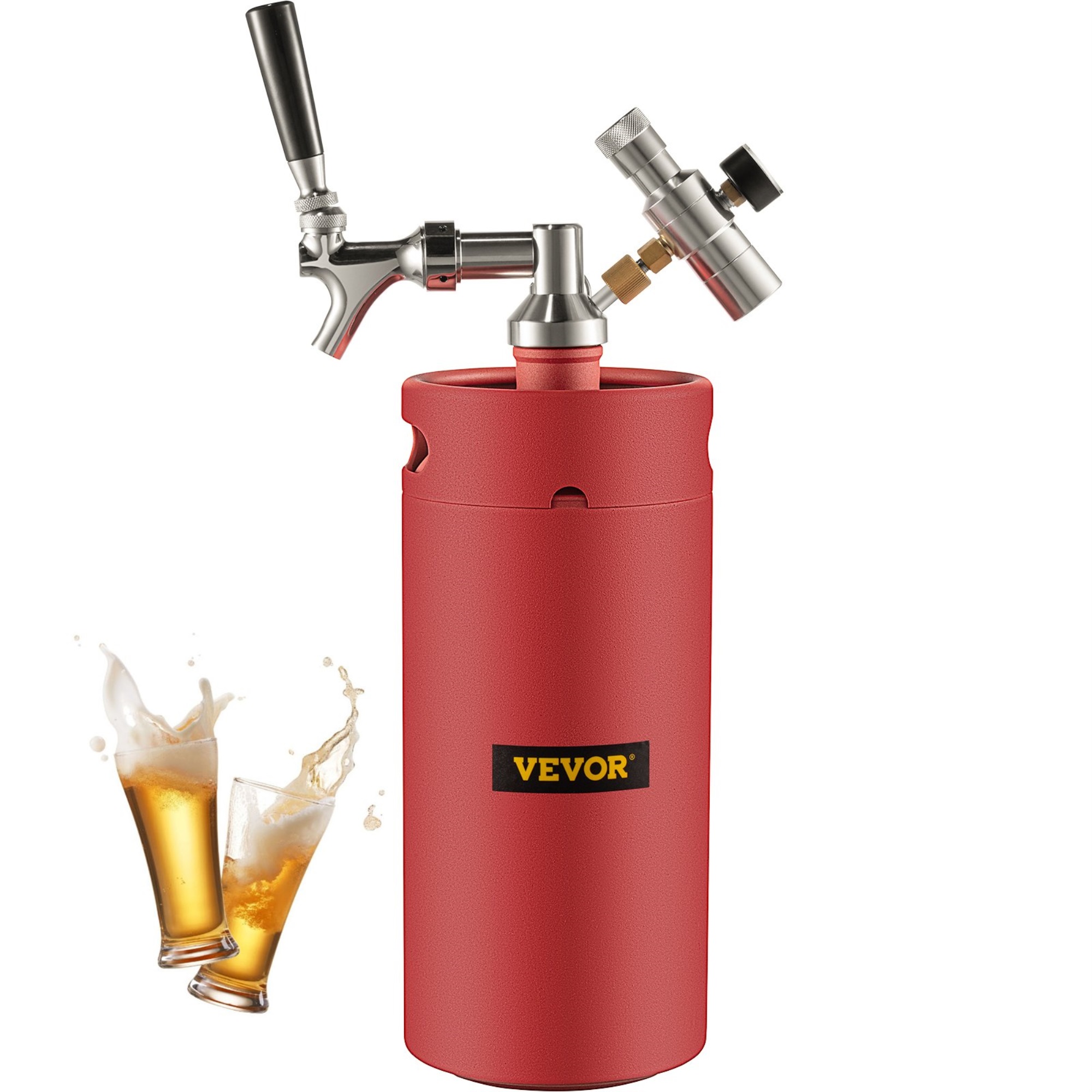 VEVOR Vevor Pressurized Growler Mini Keg Draft Growler For Home 135oz ...