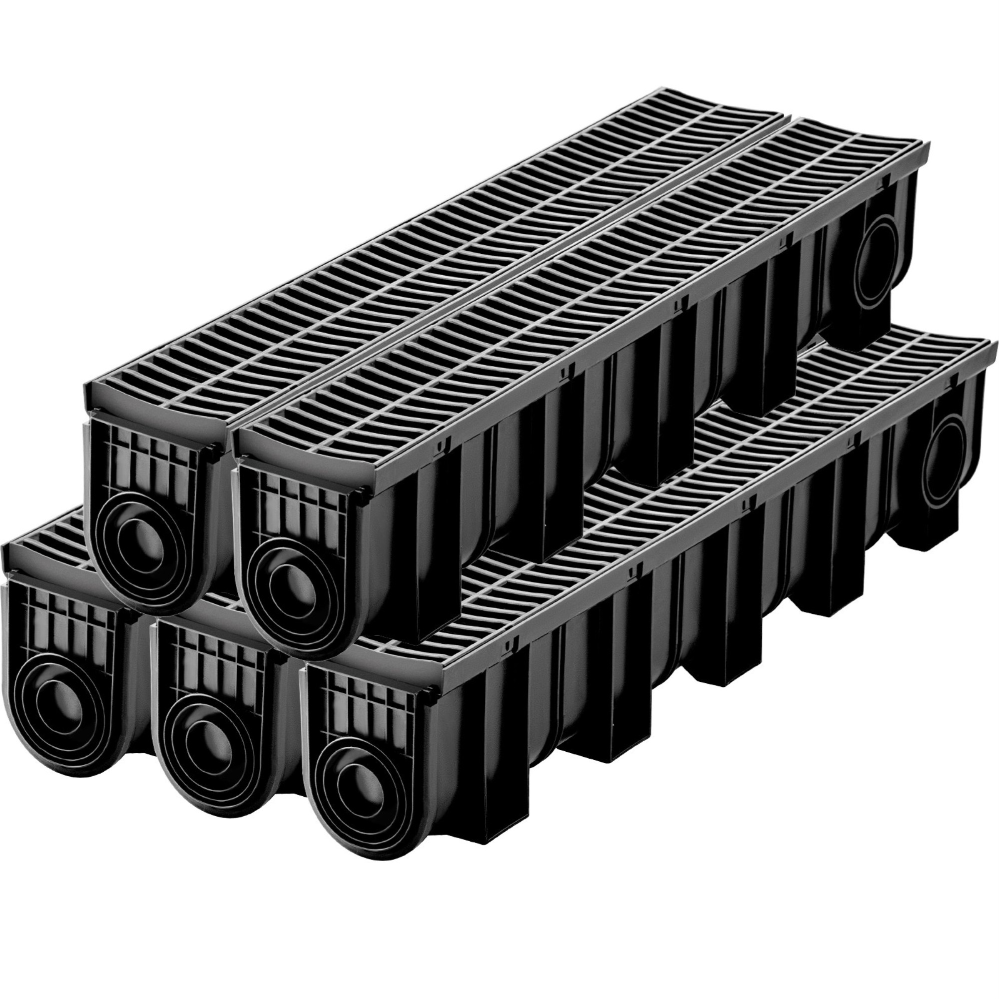 VEVOR Vevor Drainage Trench Driveway Channel Drain Kit Plastic Grate-5. ...