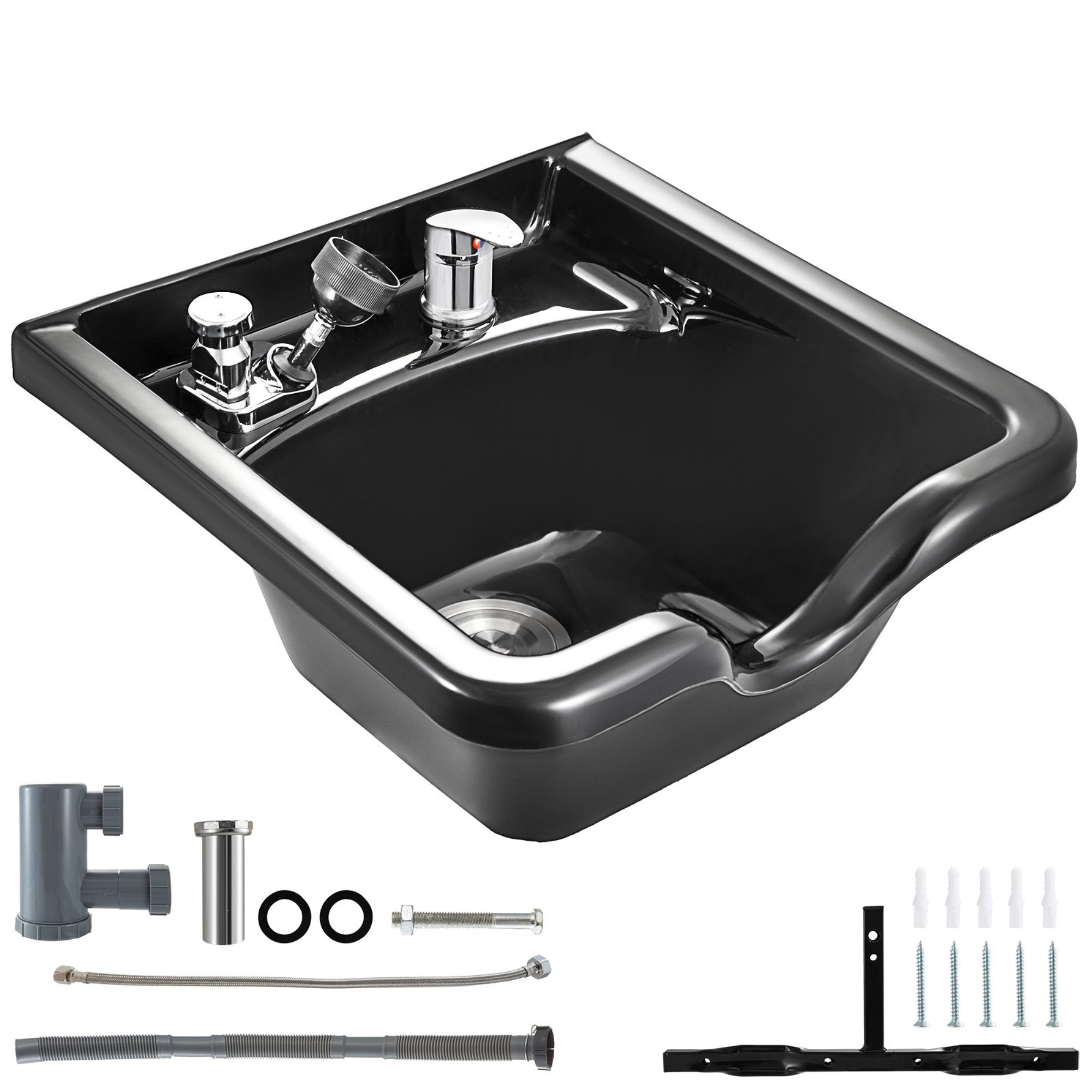 VEVOR Shampoo Bowl Salon Hair Sink Basin Beauty Barber Mounting Ability ...