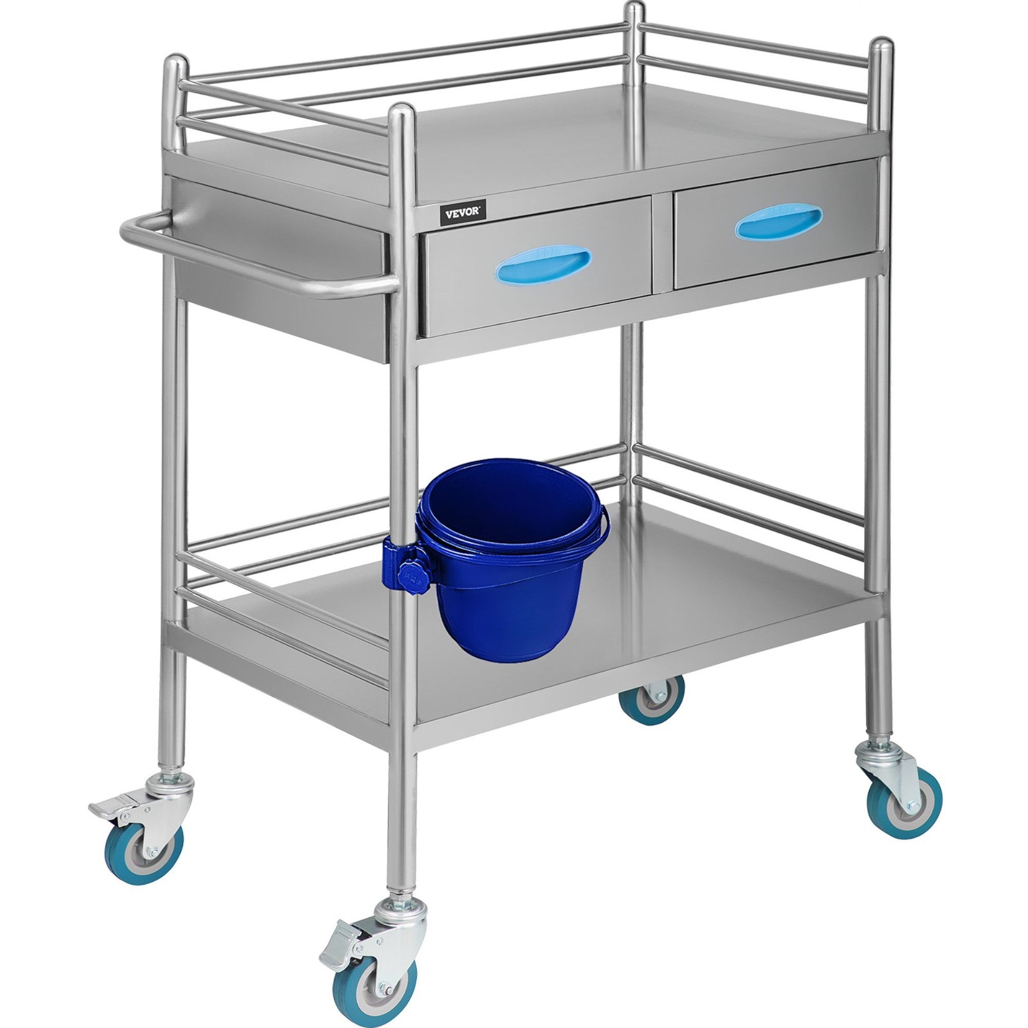 VEVOR Medical Trolley Cart 2 Drawer Portable Dental Lab Trolley Salon ...