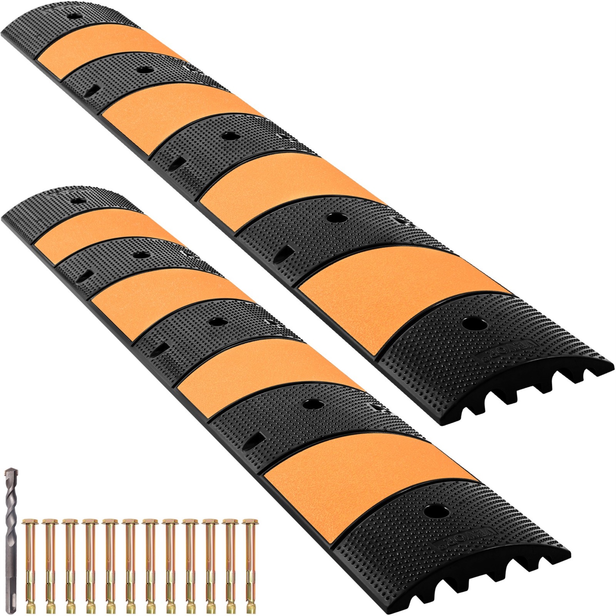 VEVOR Vevor Modular Rubber Speed Bump Driveway Cable Protector Ramp 6 ...