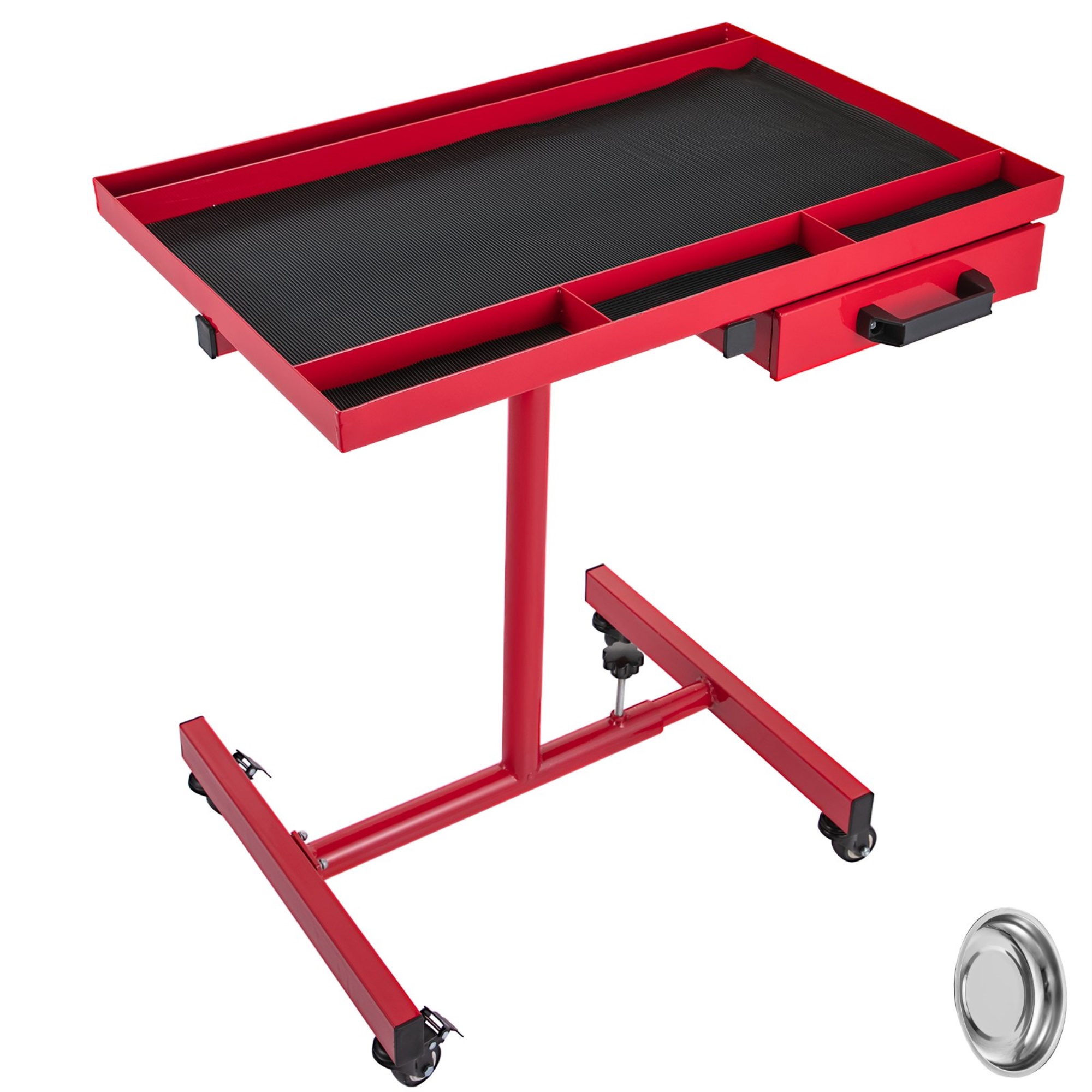 VEVOR Rolling Tool Table Tear Down Tray220lbs Adjustable Height With ...