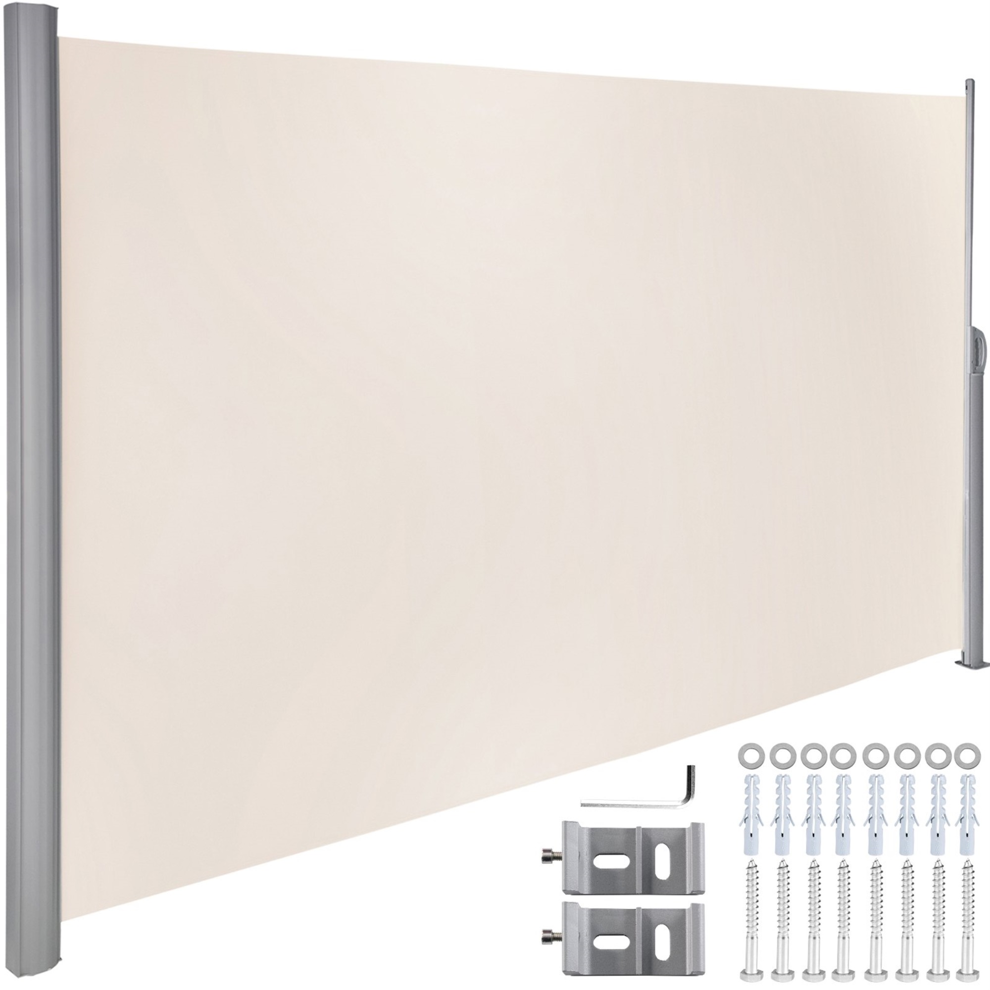 VEVOR Retractable Side Awning Patio Screen Retractable Fence 71x118inch ...